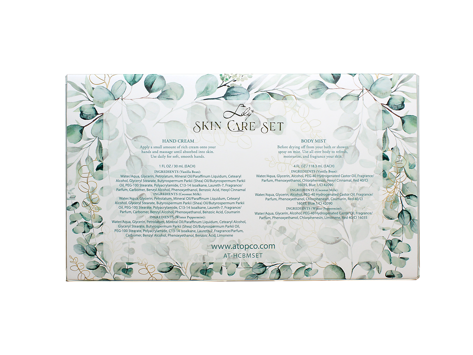 Botanical Hand Cream & Body Mist Gift Set – 6-Piece Skincare Collection ...